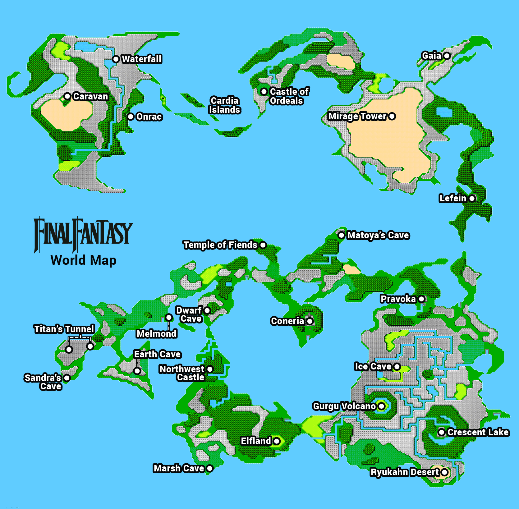 Final Fantasy 1 Maps Final Fantasy 1 Maps