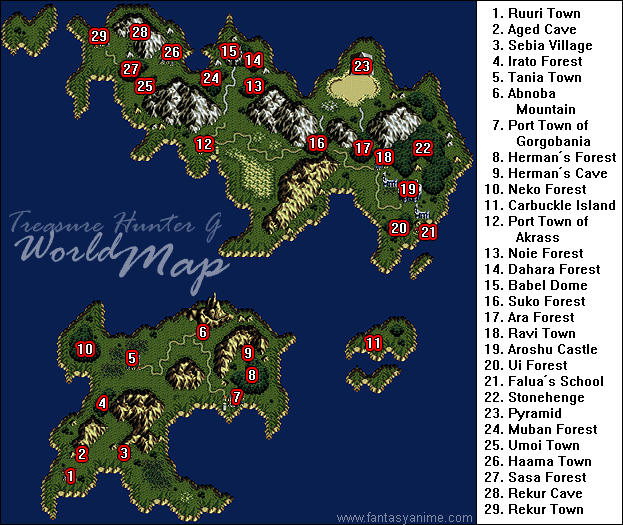 World Map Hunter X Hunter - United States Map